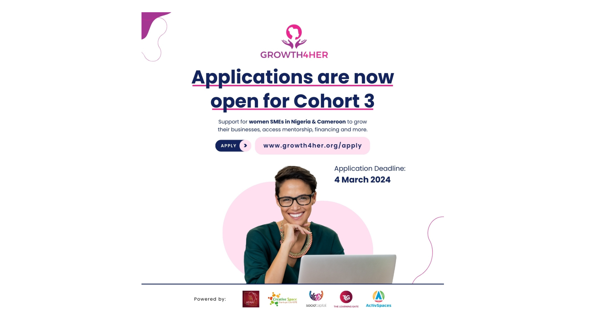 Cohort 3 Of Growth4Her Is Now Open For Applications