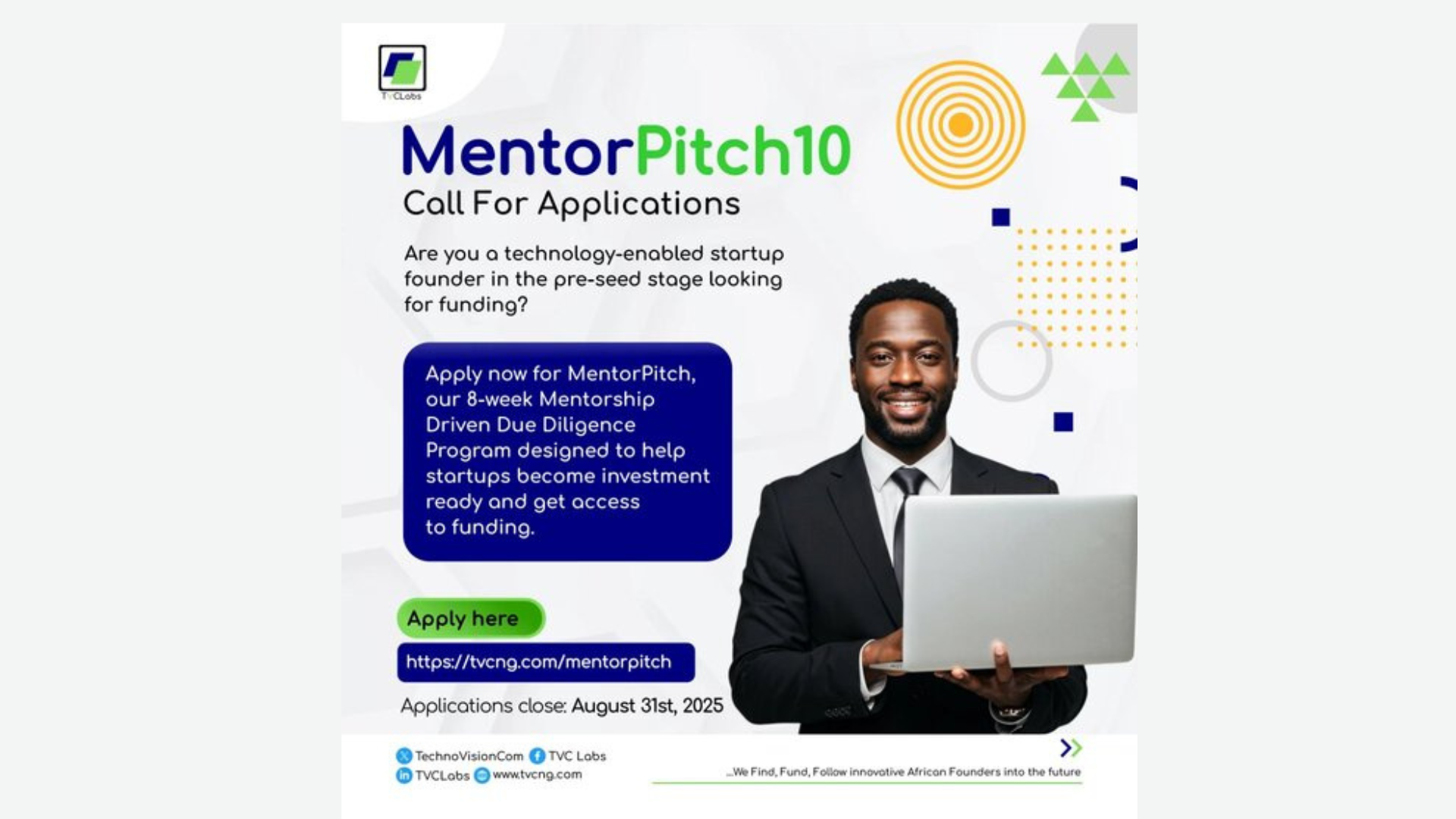 Early-Stage Startups? Apply For TVC Labs MentorPitch Program 2025